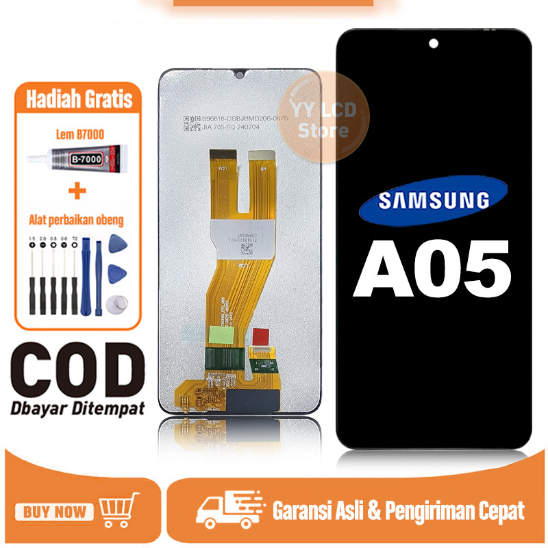 Jual LCD Samsung A05 Original COD TOUCHSCREEN Fullset Crown Murah ...