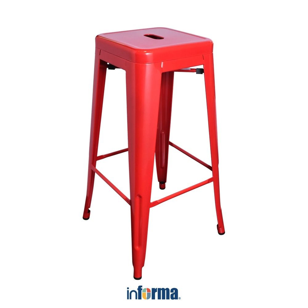 Jual Informa London Z Bangku Bar Metal - Merah Bar Stool Kursi Kafe ...