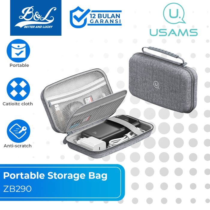 Jual USAMS ZB290 Portable Storage Bag Tas Powerbank Charger Kabel ...