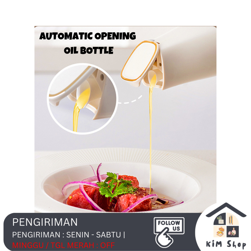 Jual KIM SHOP Botol Minyak Goreng Kecap Cuka Kaca Otomatis Buka Tutup ...