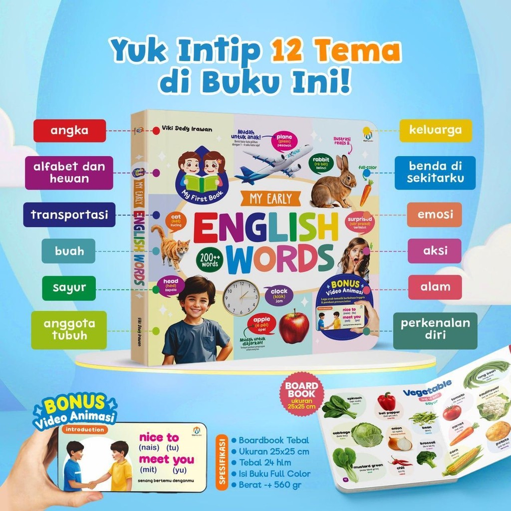 Jual Buku My Early English Words Workbook Belajar Anak tk sd Usia 3 4 5 ...