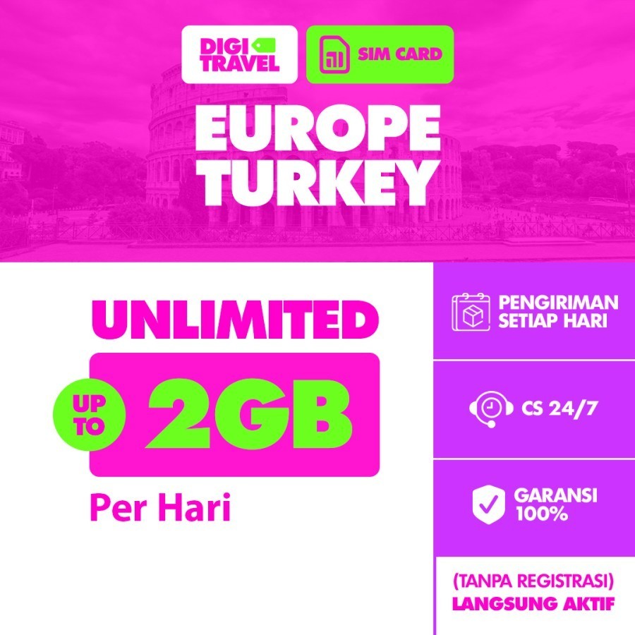 Jual Sim Card Travel Europe Turkey Unlimited | Simcard Internet Eropa ...