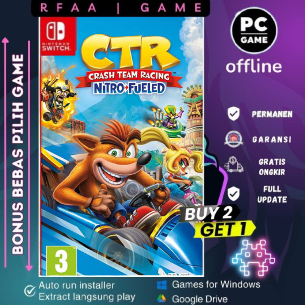 Jual CRASH TEAM RACING NITRO FUELED | FORMAT XCI NSP NSZ | GAME GAME PC ...