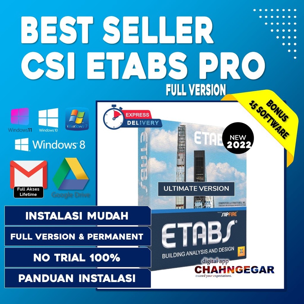 Jual Software CSI ETABS 22 Ultimate Full Versi Lisensi Lifetime ...