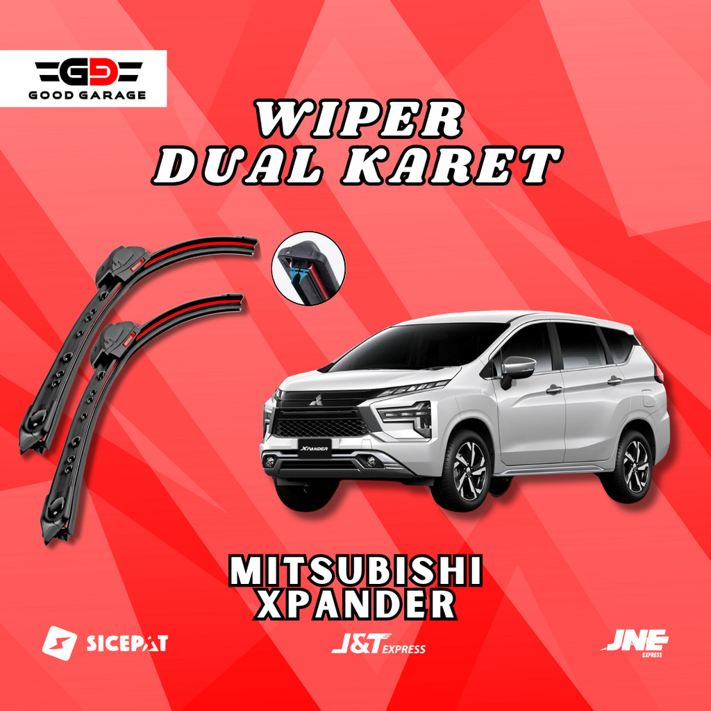 Jual Wiper Dual Blade Mobil Mistsubishi Xpander Model 2 Lapis Karet 1 SET Kiri Kanan W201 ...