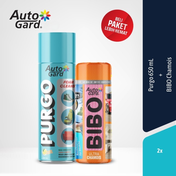 Jual AutoGard [BUNDLE] Purgo Foam Cleaner 650 mL + BIBO Chamois ...