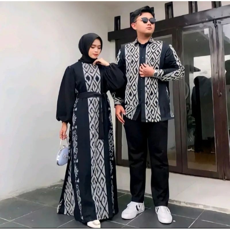Jual (Ready Stok) Gamis tenun - Kemeja full tenun Furing - Set couple ...