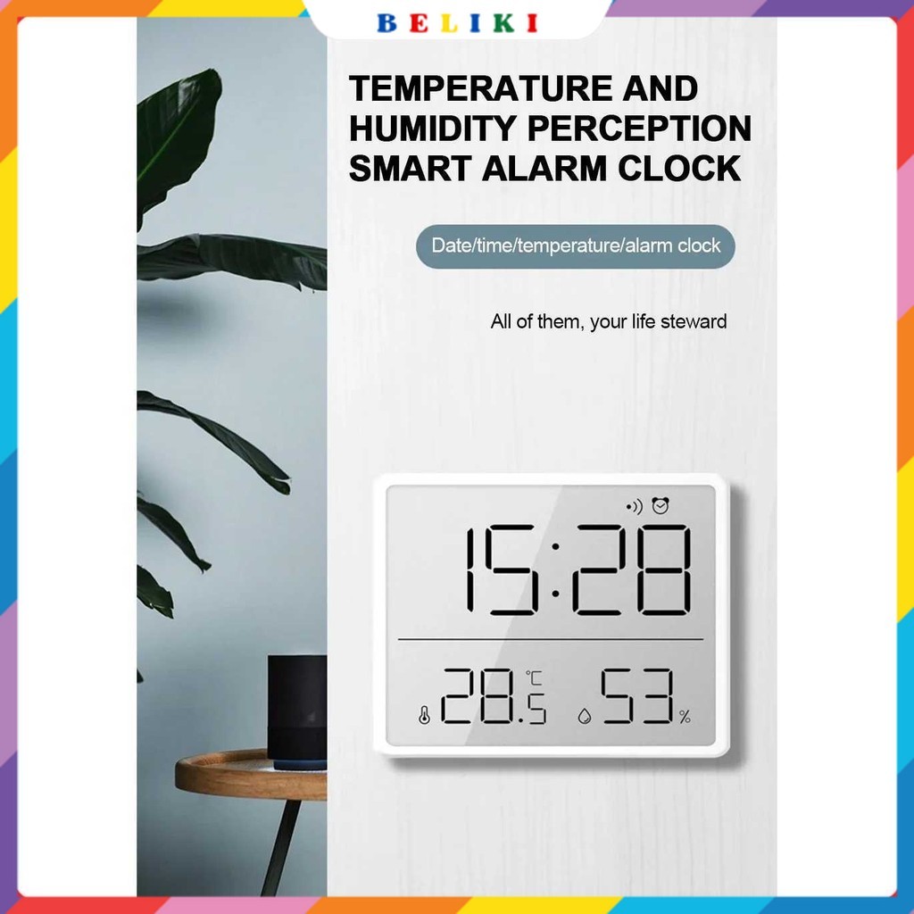 Jual Jam Digital LED Multifunctional Slim Electronic Alarm Clock - 8218 ...