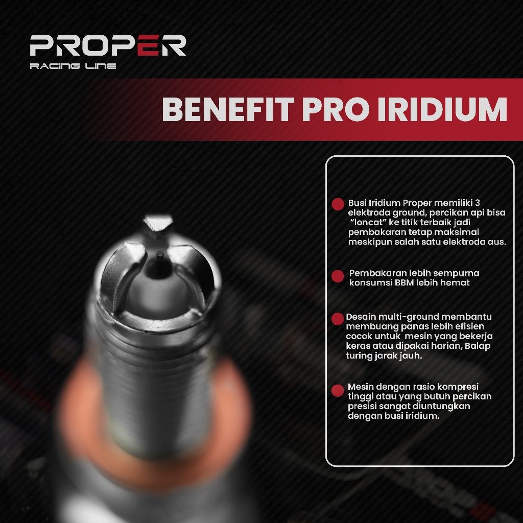 Jual PROPER RACING LINE PRO IRIDIUM SPRAK PLUG BUSI GL PRO GL MAX MEGAPRO TIGER SCORPIOTHUNSER ...