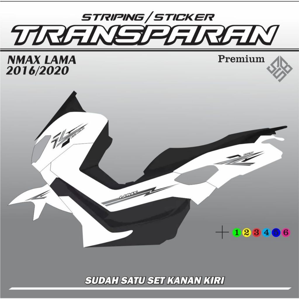 Jual Sticker Striping Transparan UV NMAX OLD VVA Simple List Nmax 2016 ...