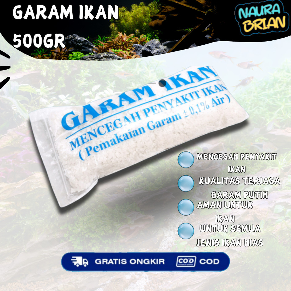 Jual GARAM IKAN Kristal untuk MENCEGAH PENYAKIT IKAN HIAS 500 gram ...