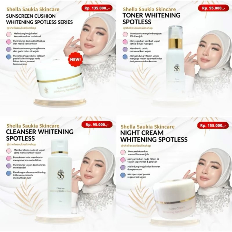 Jual SS SKIN WHITENING STOPLESS SHELLASAUKIA SKIN | Shopee Indonesia