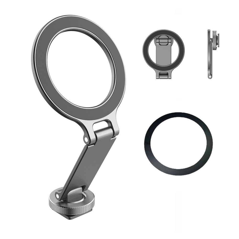 Jual Metal Magnetic Magsafe Phone Mount Folding Cold Shoe Phone Holder ...