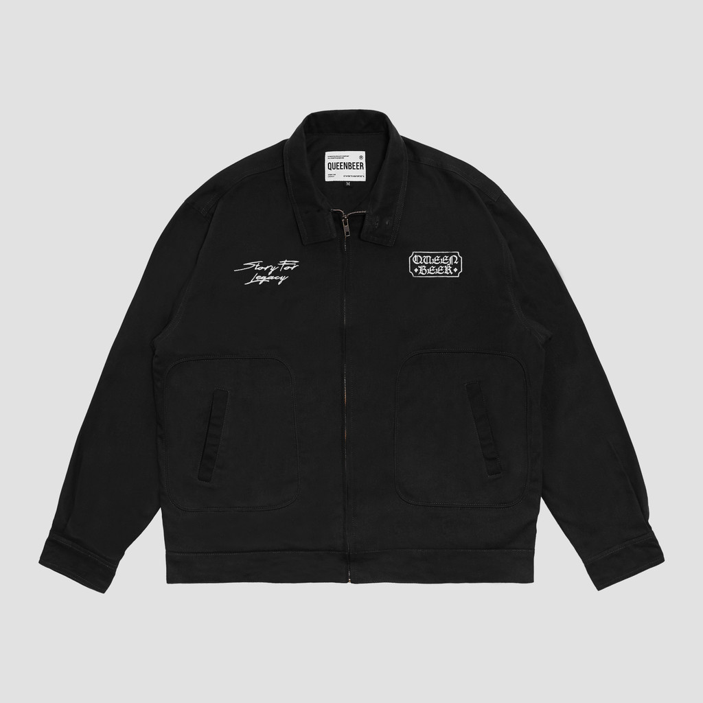 Jual Queenbeer - Work Jacket Mark Black | Shopee Indonesia