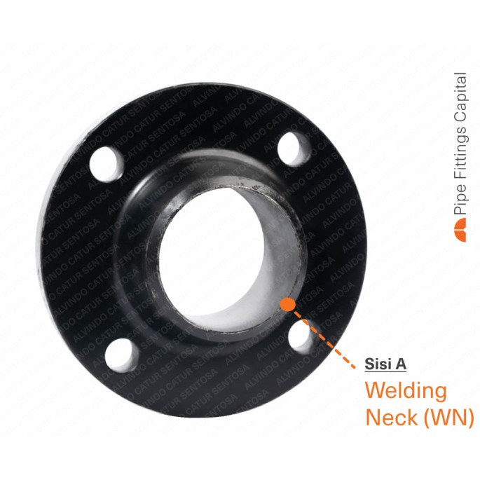 Jual WELDING NECK/WN FLANGE 12 inch CARBON STEEL RF 600# SCH 80 MFF ...