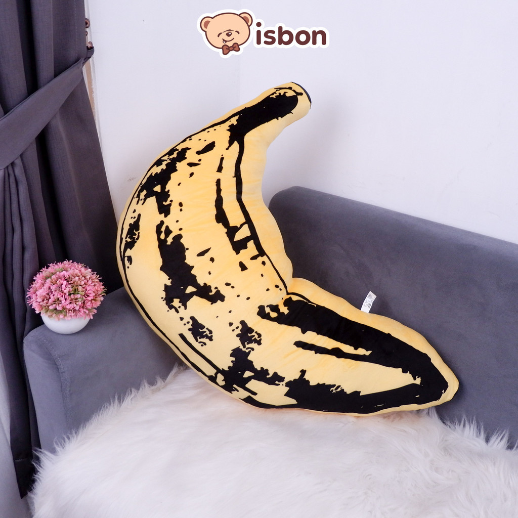 Jual ISTANA BONEKA Pisang Jumbo Motif Banana hitam guling Lucu Lembut ...