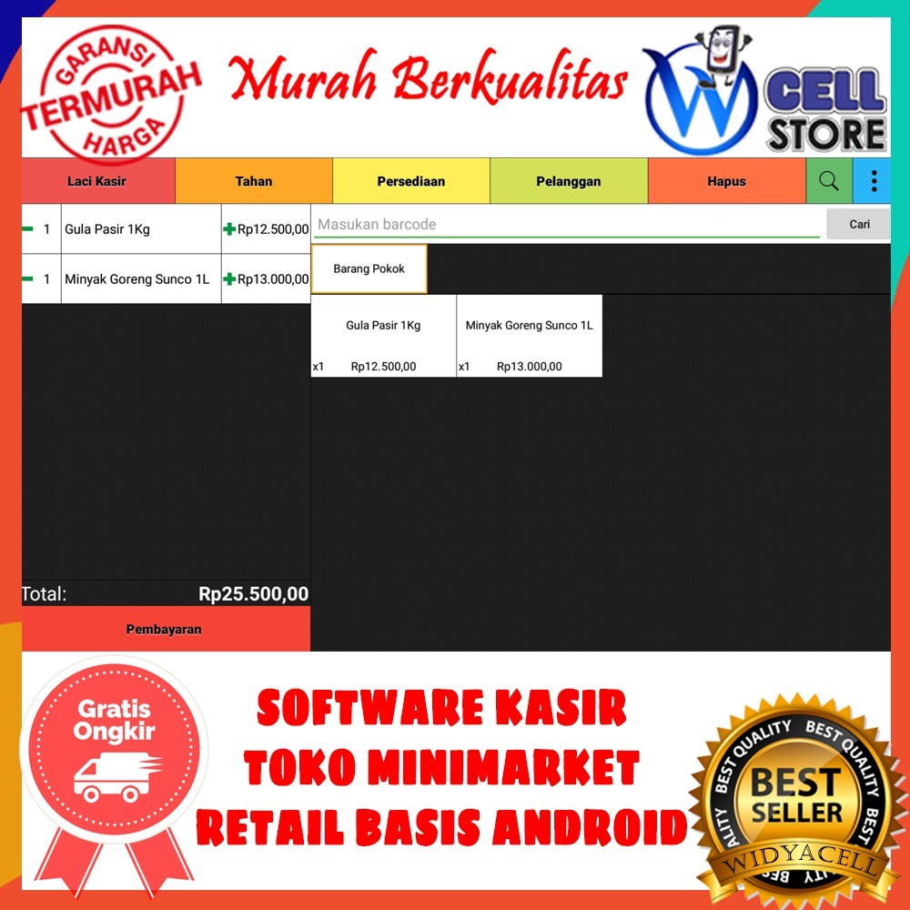 Jual Software Program Aplikasi Kasir Toko Minimarket Untuk HP Android atau Tablet Android Full ...