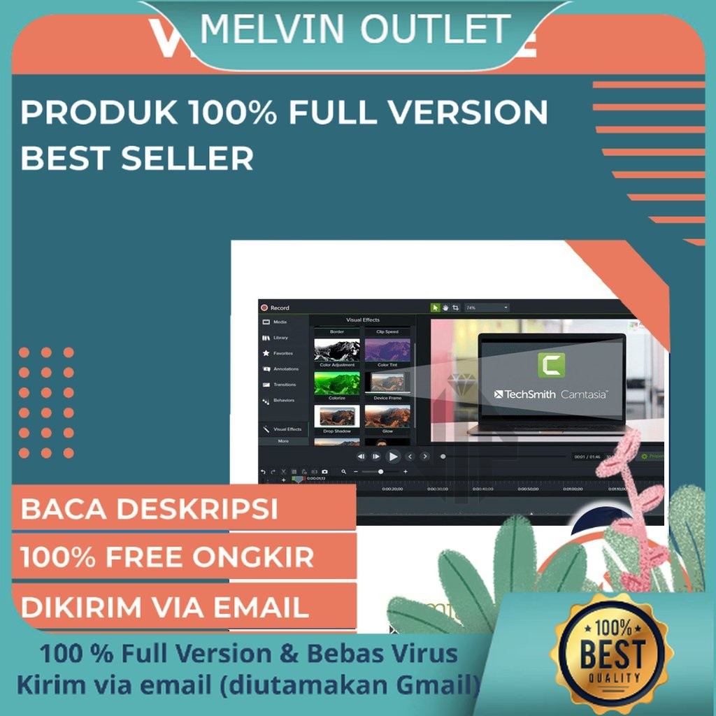 Jual Software Screen Recording Terbaik CAMTASIA 2020 Full Version ...
