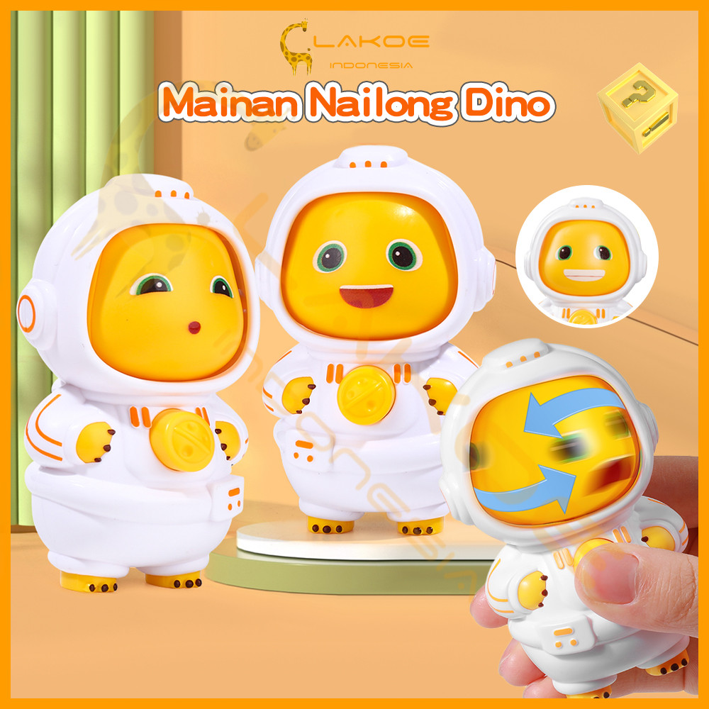 Jual LAKOE Boneka Nailong Dino Kuning Bisa Berubah Wajah Mainan Dino ...
