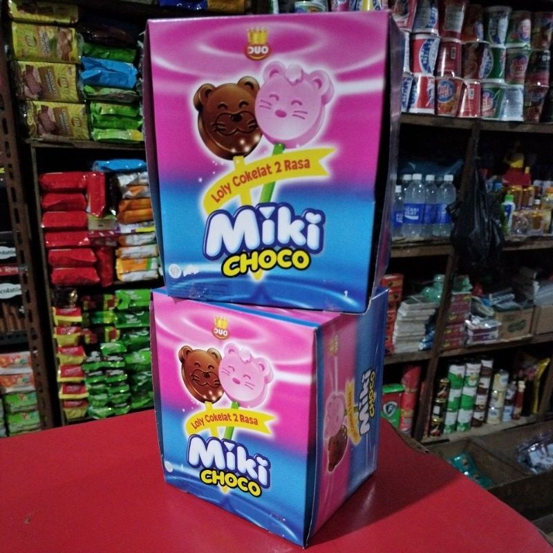 Jual Miki Choco Loly Cokelat Dou Rasa isi 24 pcs | Shopee Indonesia