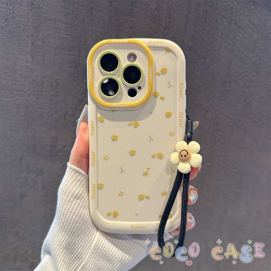 Jual case iPhone 15 Gelang bunga kuning kecil Casing ponsel cocok untuk ...