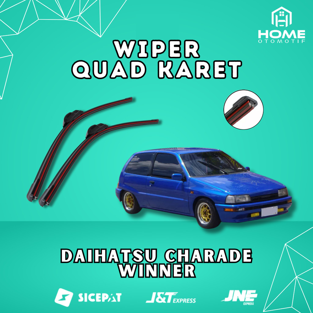 Jual Wiper Mobil Daihatsu Charade Winner Frameless Quad Blade 4 Karet ...