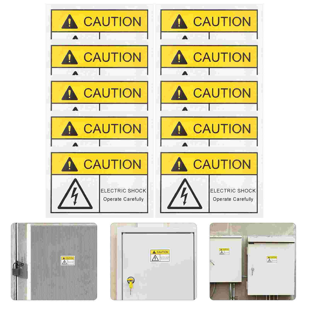 Jual 10 Pcs Label Sticker Note The Grounding Stickers Caution Self ...