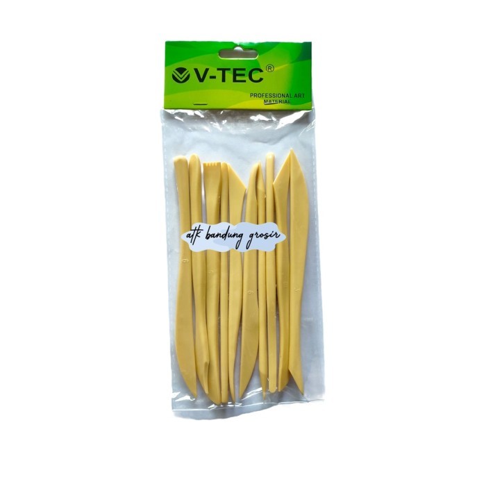 Jual Pisau Ukir Tanah liat V-Tec Clay Knife Plastik VT-28/10 Set 10 pcs ...