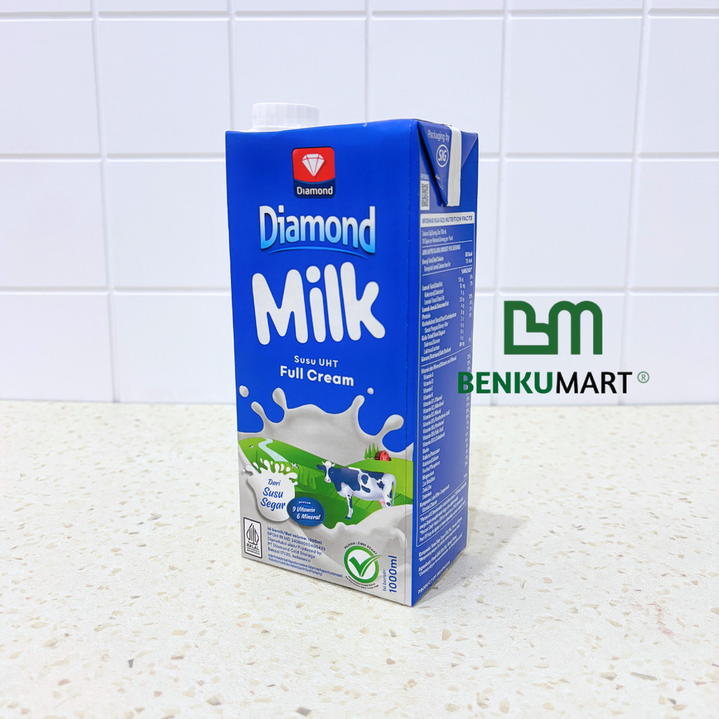 Jual [KARTON] Susu UHT Diamond Full Cream (12 x 1 Liter) | UHT Milk Kartonan | Shopee Indonesia