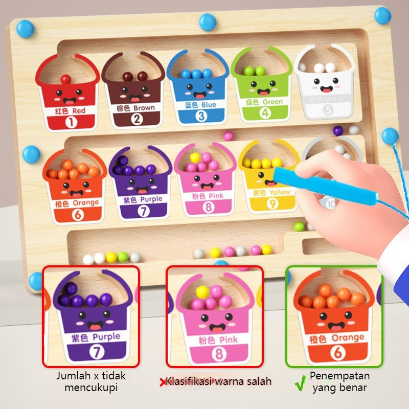 Jual Magnetik Edukasi Warna Sorting Papan Berhitung Jumlah Anak Mainan ...