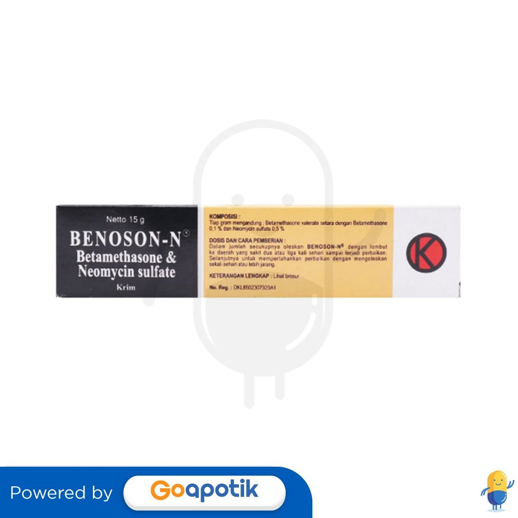 Jual Benoson N Cream Isi 15 Gram Tube | Shopee Indonesia