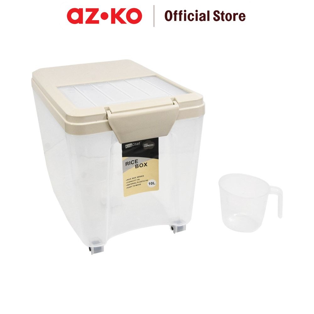 Jual AZKO Kris 10 ltr Tempat Beras - Cokelat Rice Container Food Grade ...