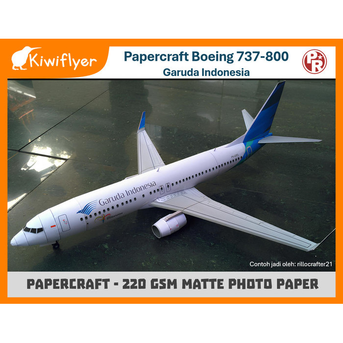 Jual DIY Papercraft Pesawat Boeing 737-800 Garuda Indonesia (Kertas ...