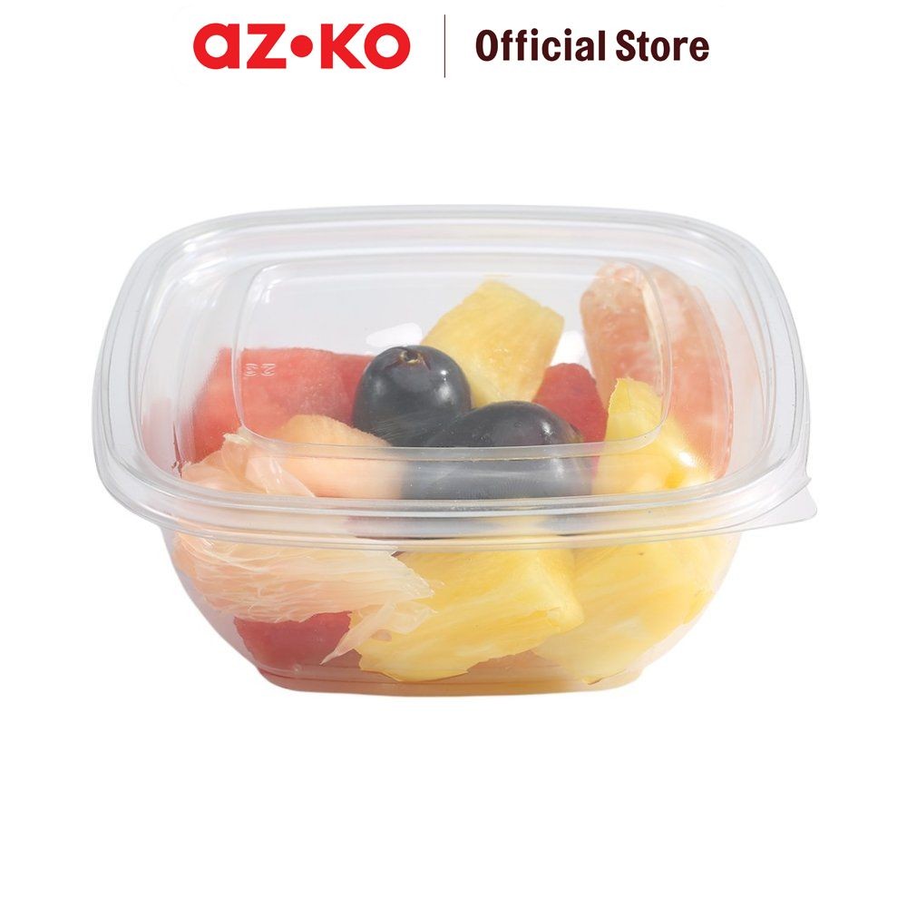 Jual AZKO Kris 350 ml Set 12 Pcs Wadah Makanan Disposable Square Food ...