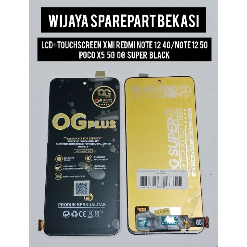 Jual LCD+TOUCHSCREEN XMI REDMI NOTE 12 4G/NOTE 12 5G/POCO X5 5G OG ...