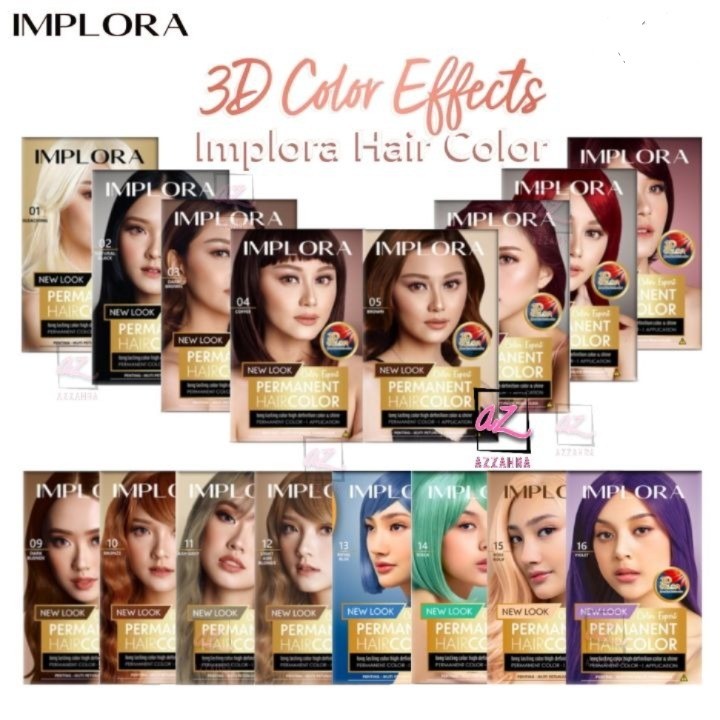 Jual Implora HAIR COLOR Permanent Cat Rambut | Shopee Indonesia