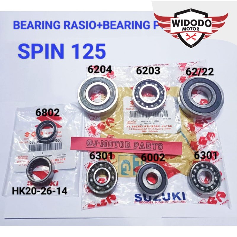 Jual BEARING RASIO SET SPIN 125 + BEARING PULY PLUS BEARING LAHER BAK ...