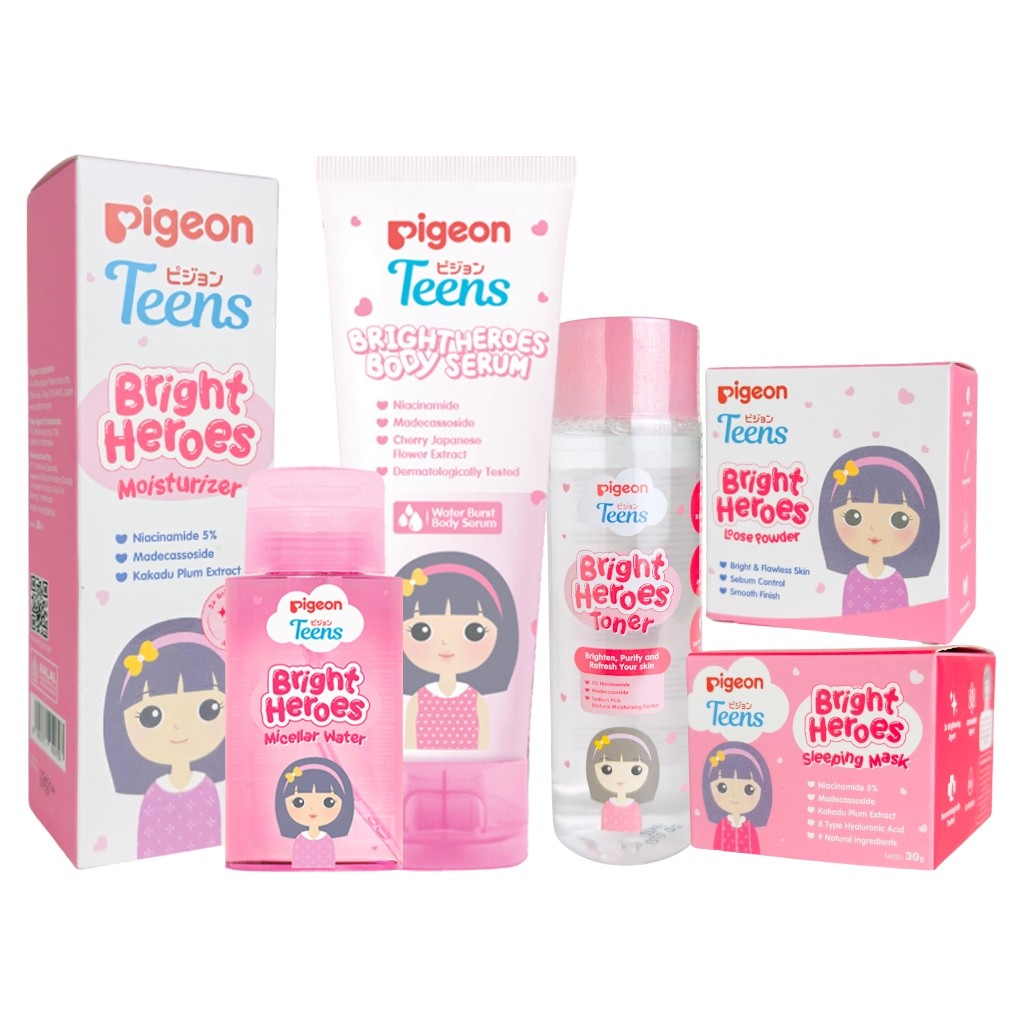 Jual PIGEON TEENS Bright Heroes Series Moisturizer Toner Sleeping Mask ...