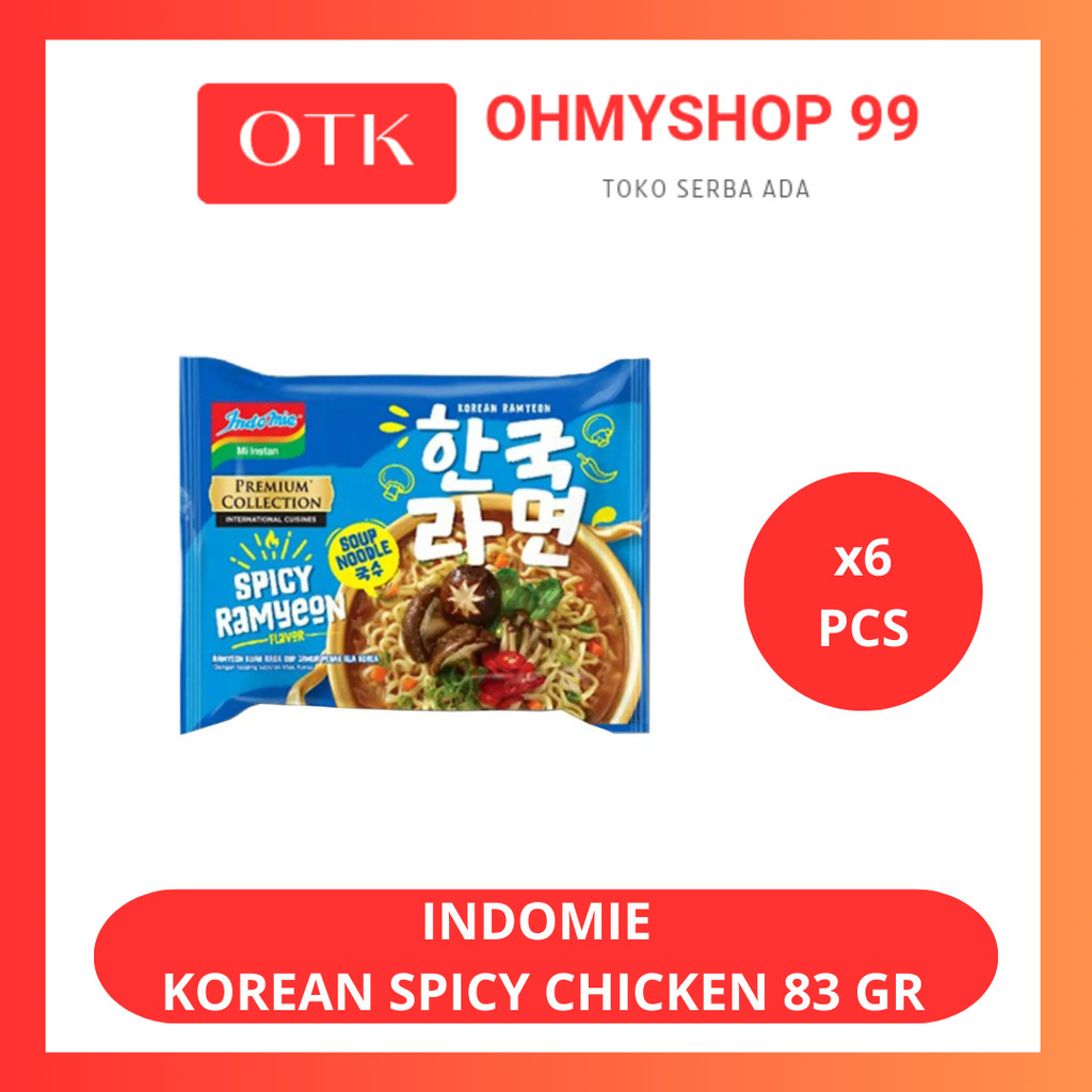 Jual Indomie Premium Collection Spicy Ramyeon 6x83gr | Shopee Indonesia
