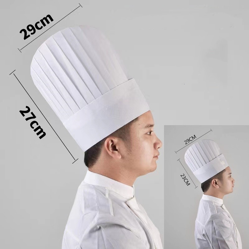Jual 10 Pcs 29cm Topi Koki Chef Hat Topi Koki Sekali Pakai Topi Koki ...