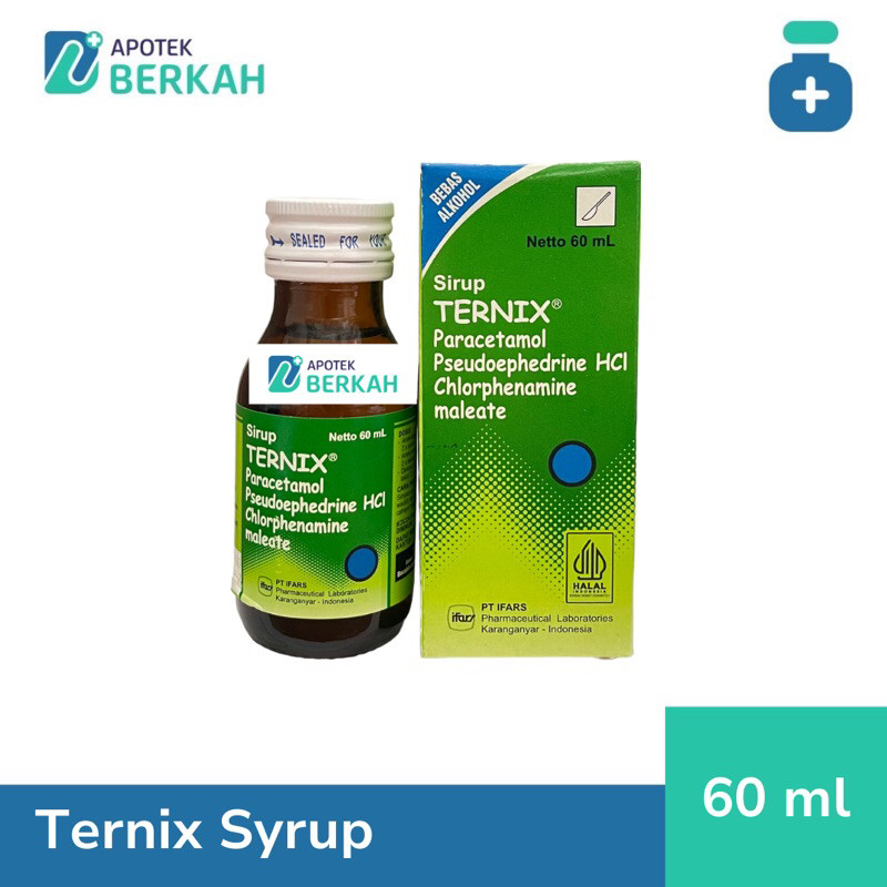 Jual Ternix Sirup Meringankan Gejala Flu dan Demam - 60ml | Shopee ...