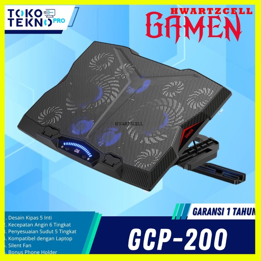 Jual [HWARTZ] Gamen GCP200 / GCP-200 Laptop Gaming Cooling Stand Kipas ...