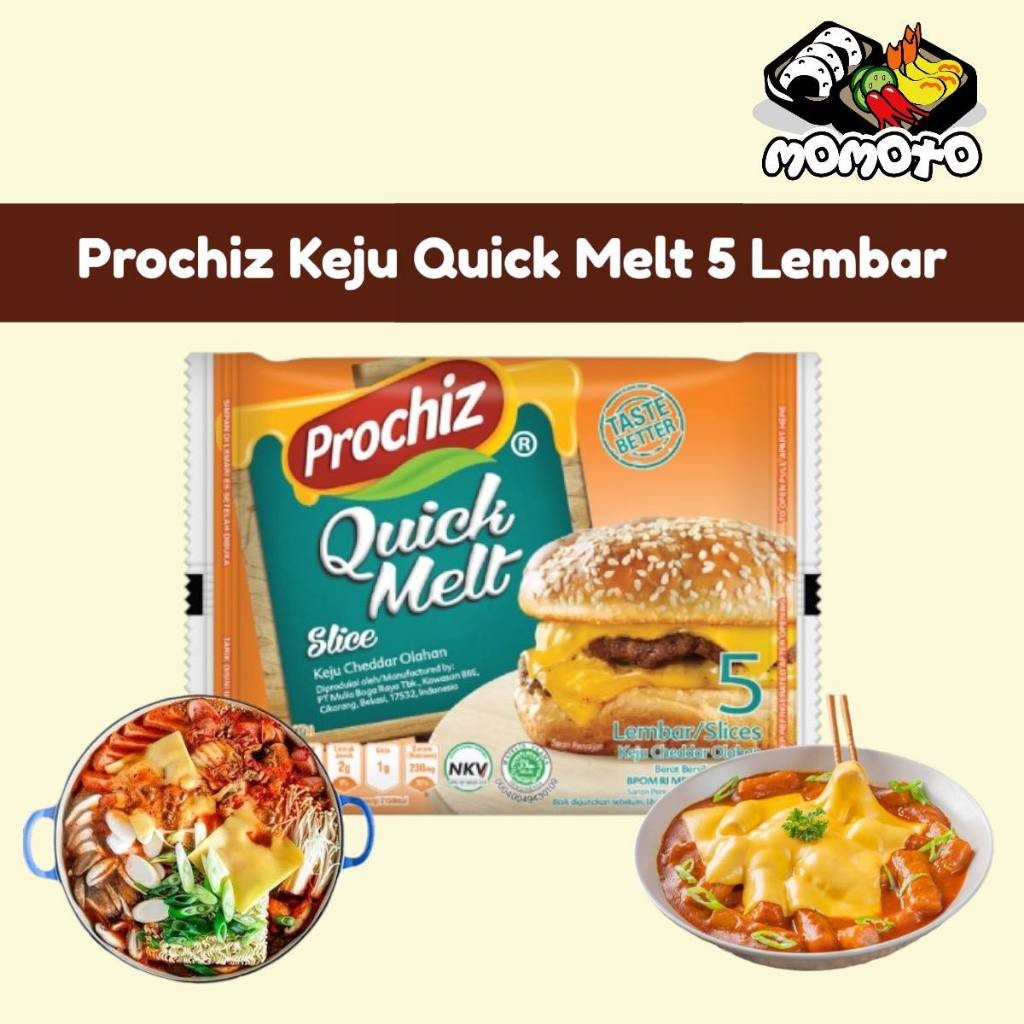 Jual Prochiz Quick Melt Slice Keju Leleh Cheddar Olahan 5 lembar ...