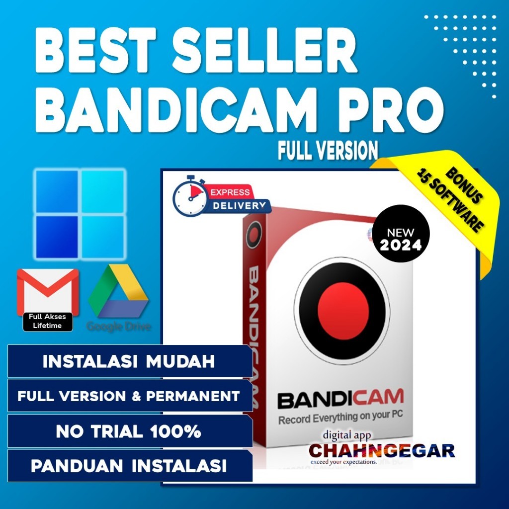 Jual Bandicam 2024 Full version Software Screen Recorder | Shopee Indonesia