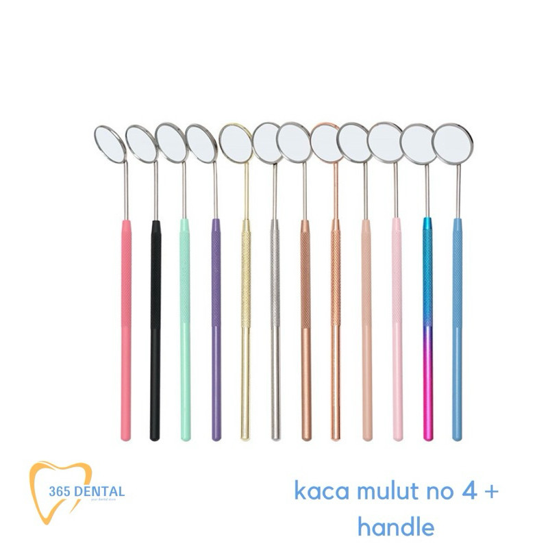 Jual Kaca Mulut Dental Mirror / Kaca Mulut No 4 dengan Handle / Gagang ...