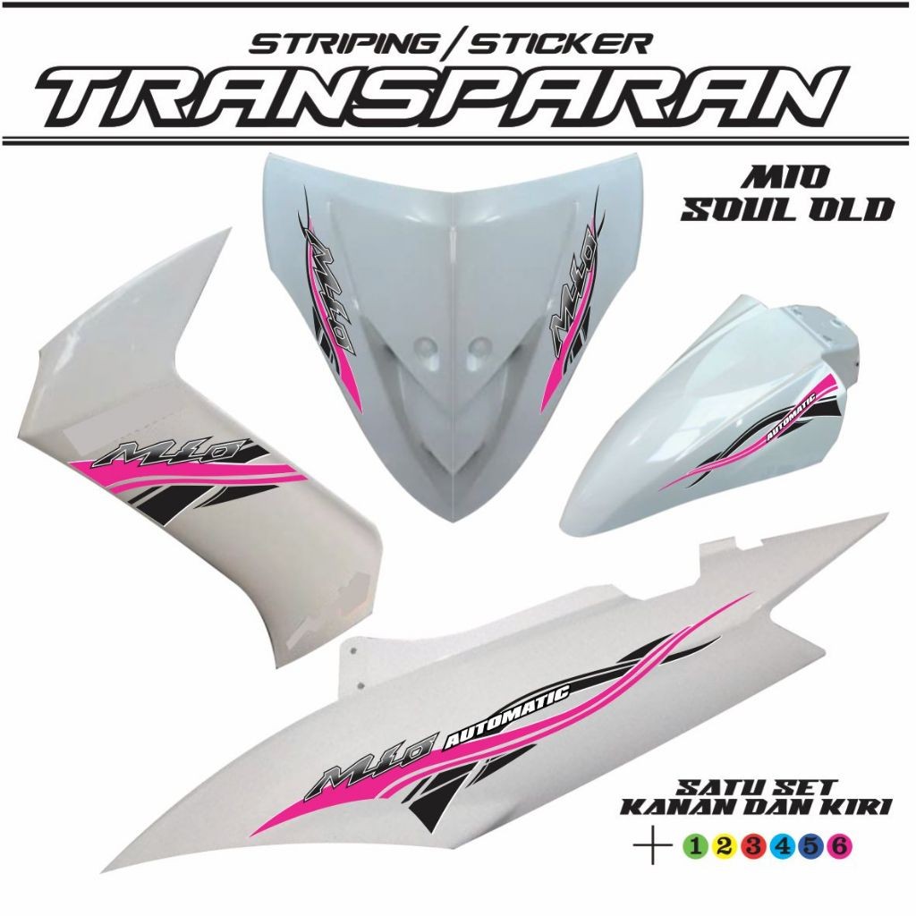 Jual STIKER TRANSFARAN STRIPING TRANSPARAN MIO SOUL GARIS STYLE COD ...