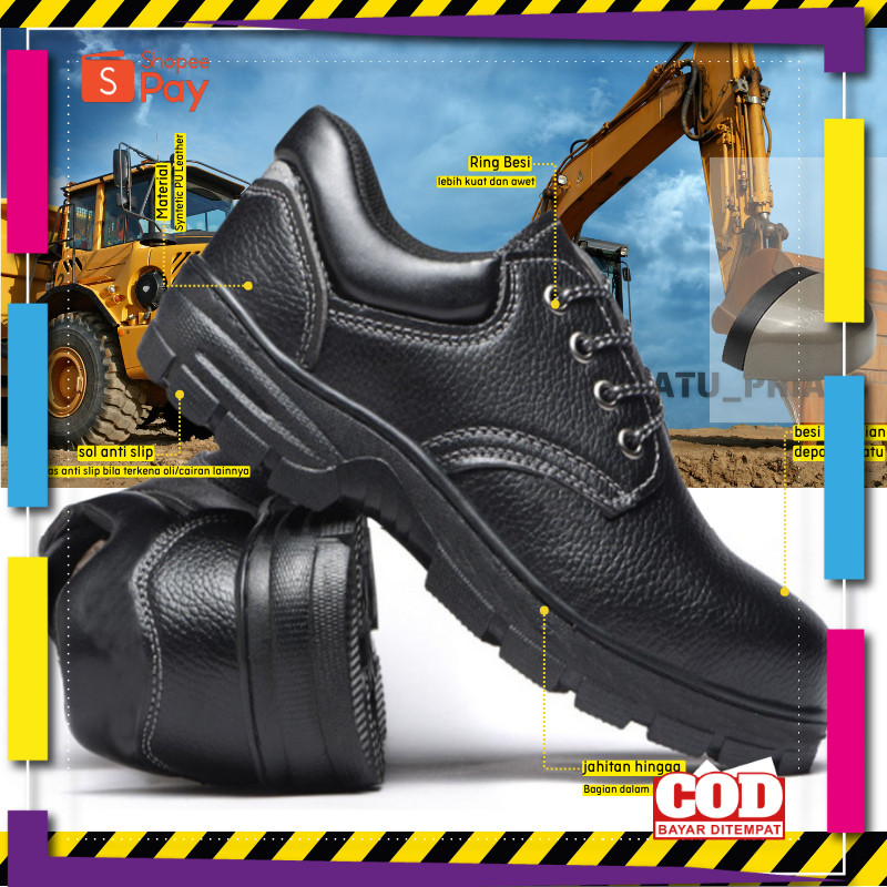 Jual [PREMIUM ORIGINAL] Sepatu Safety Pria Boots kerja Safety ujung ...