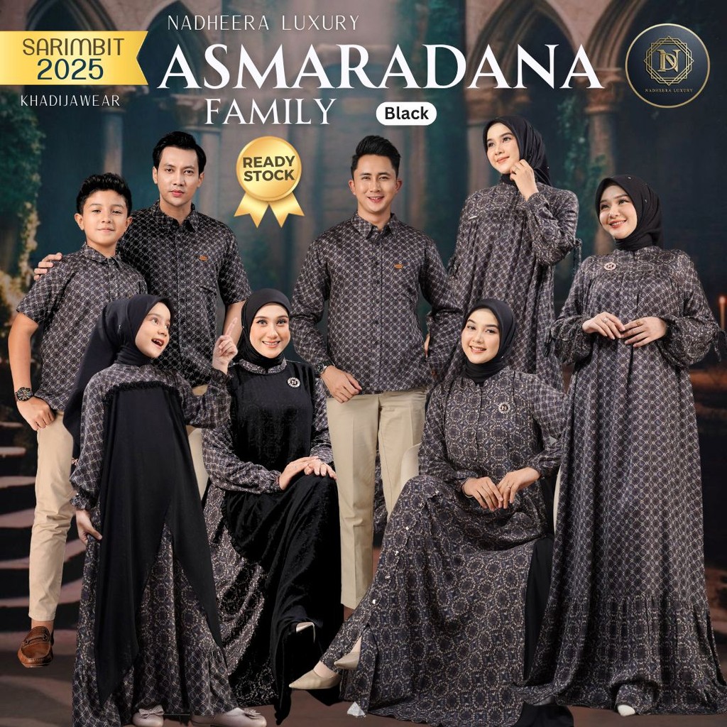 Jual [BISA COD] ASMARADANA BLACK NADHEERA LUXURY SARIMBIT FAMILY COUPLE ...