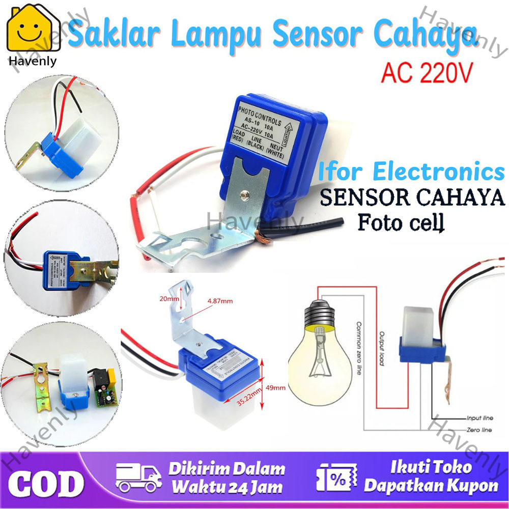 Jual 【Ready】Sensor Lampu Otomatis Automatic Day Light Switch Sensor ...