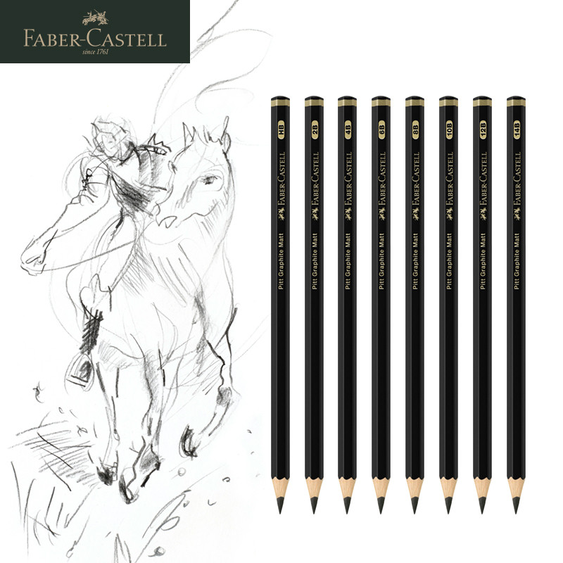 Jual 8 Pcs Faber-Castell Graphite Pitt Matt Pencil Set HB, 2B, 4B, 6B ...